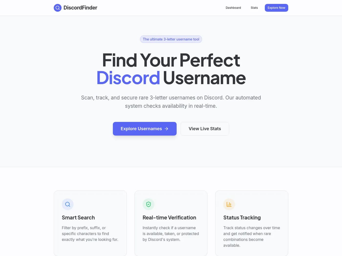 Discord 3-Letter Finder