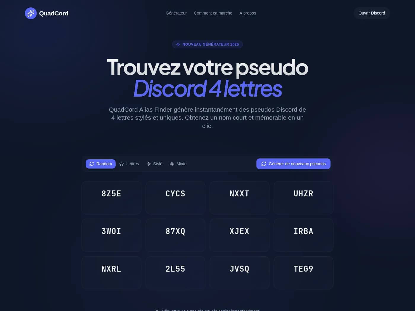 QuadCord Alias Finder