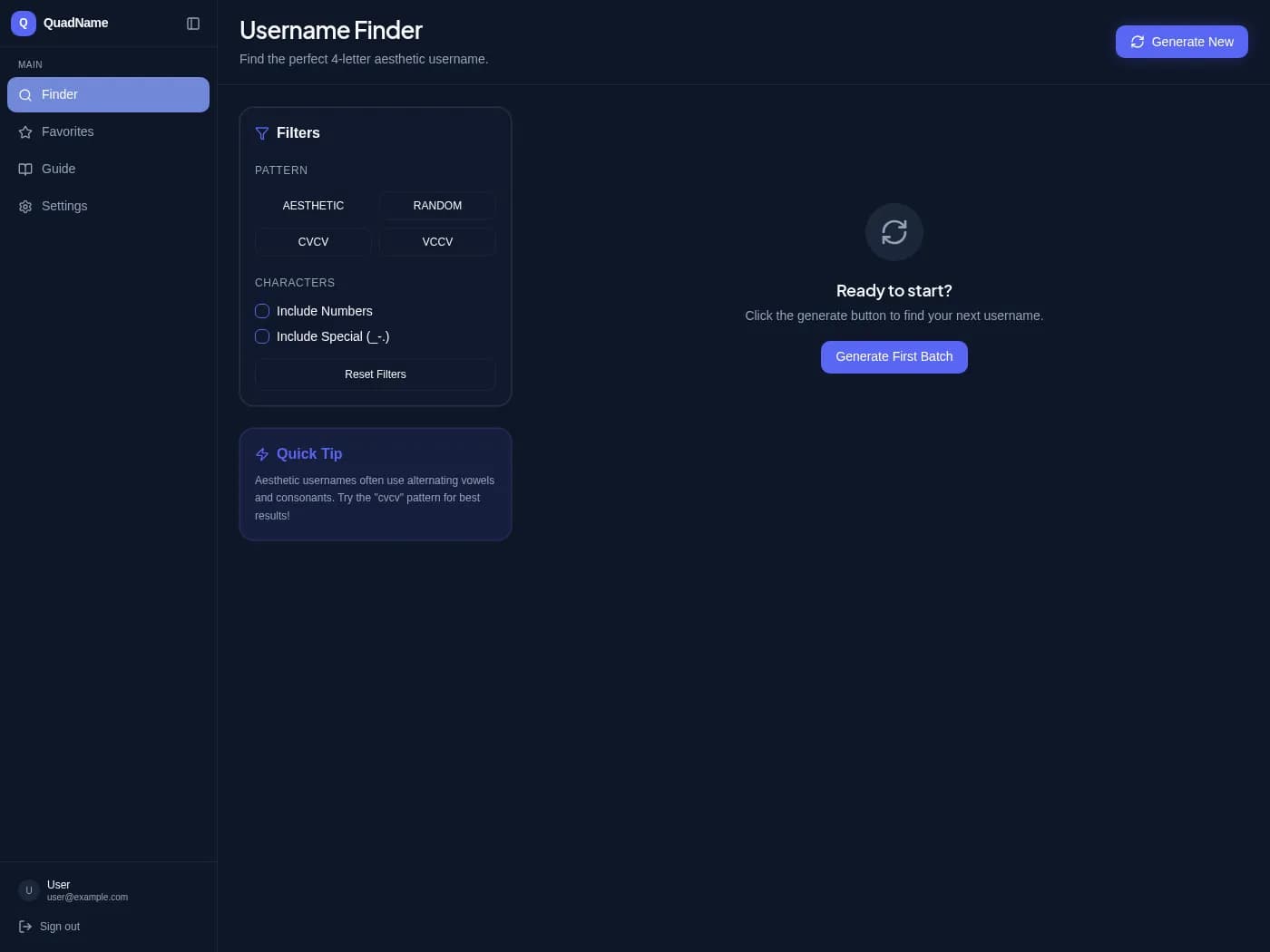 QuadName Finder
