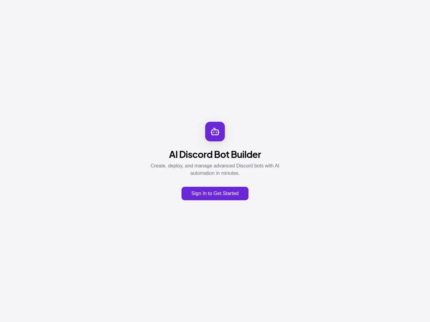 AI Discord Bot Builder
