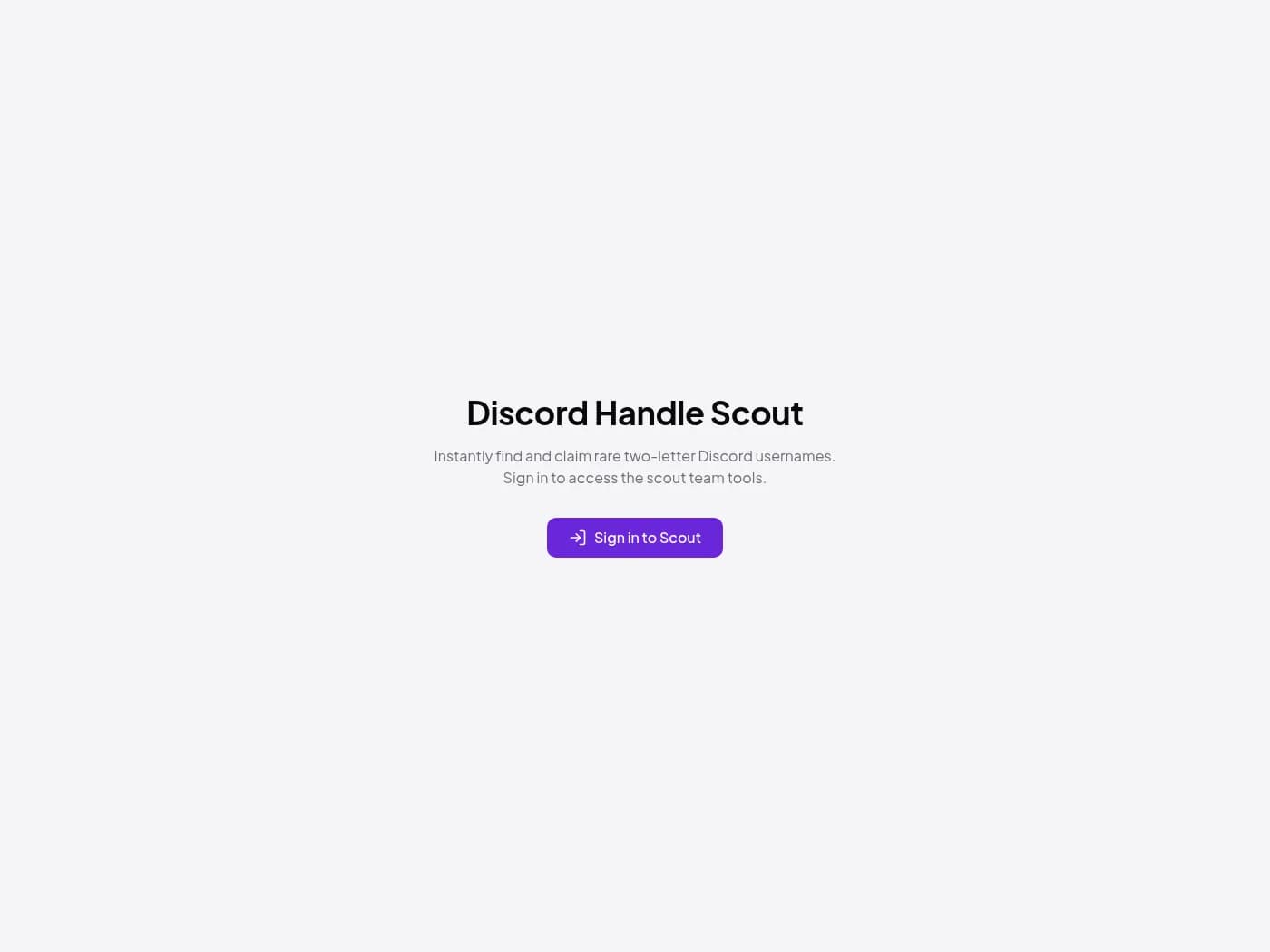 Discord Handle Scout
