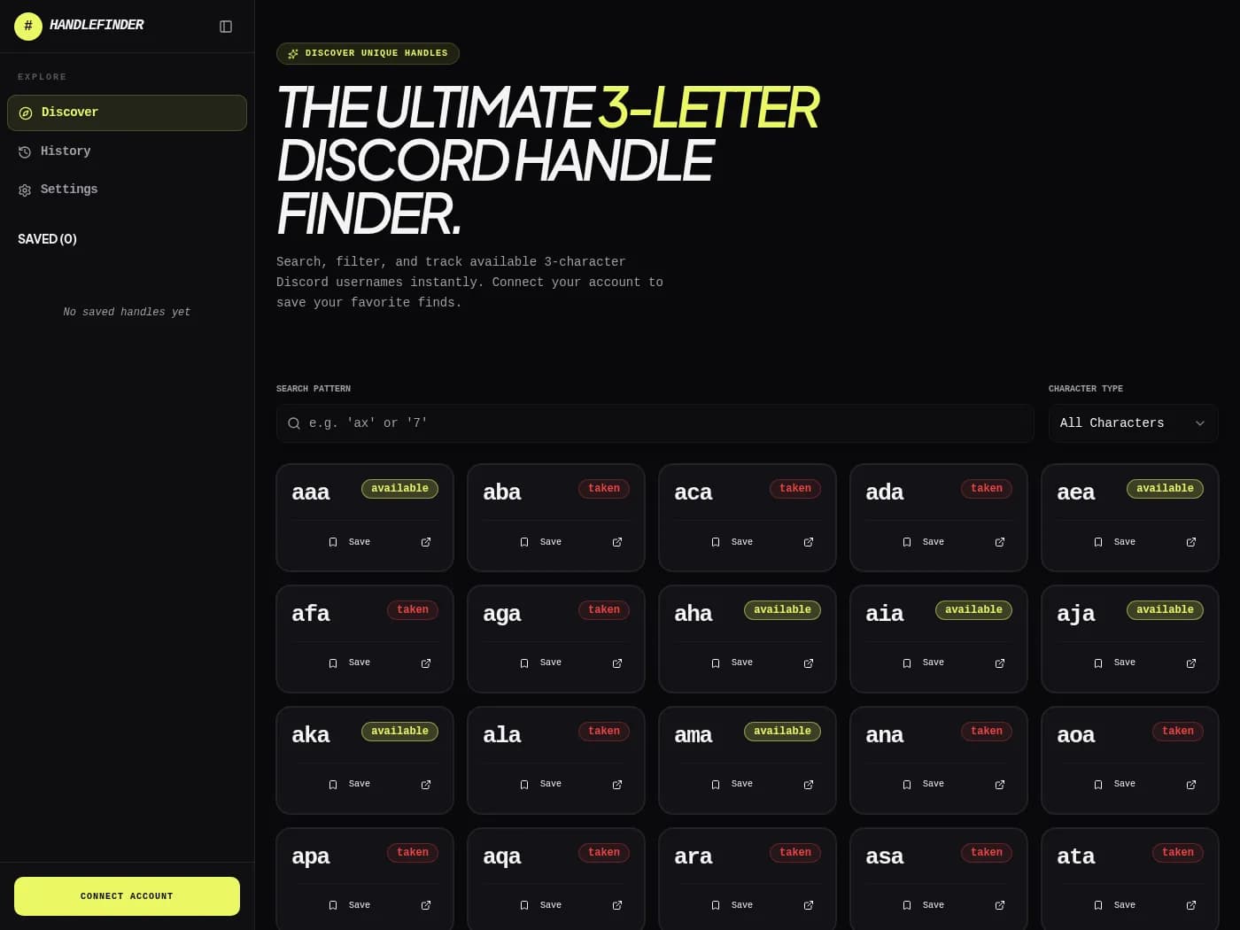 Discord Handle Finder
