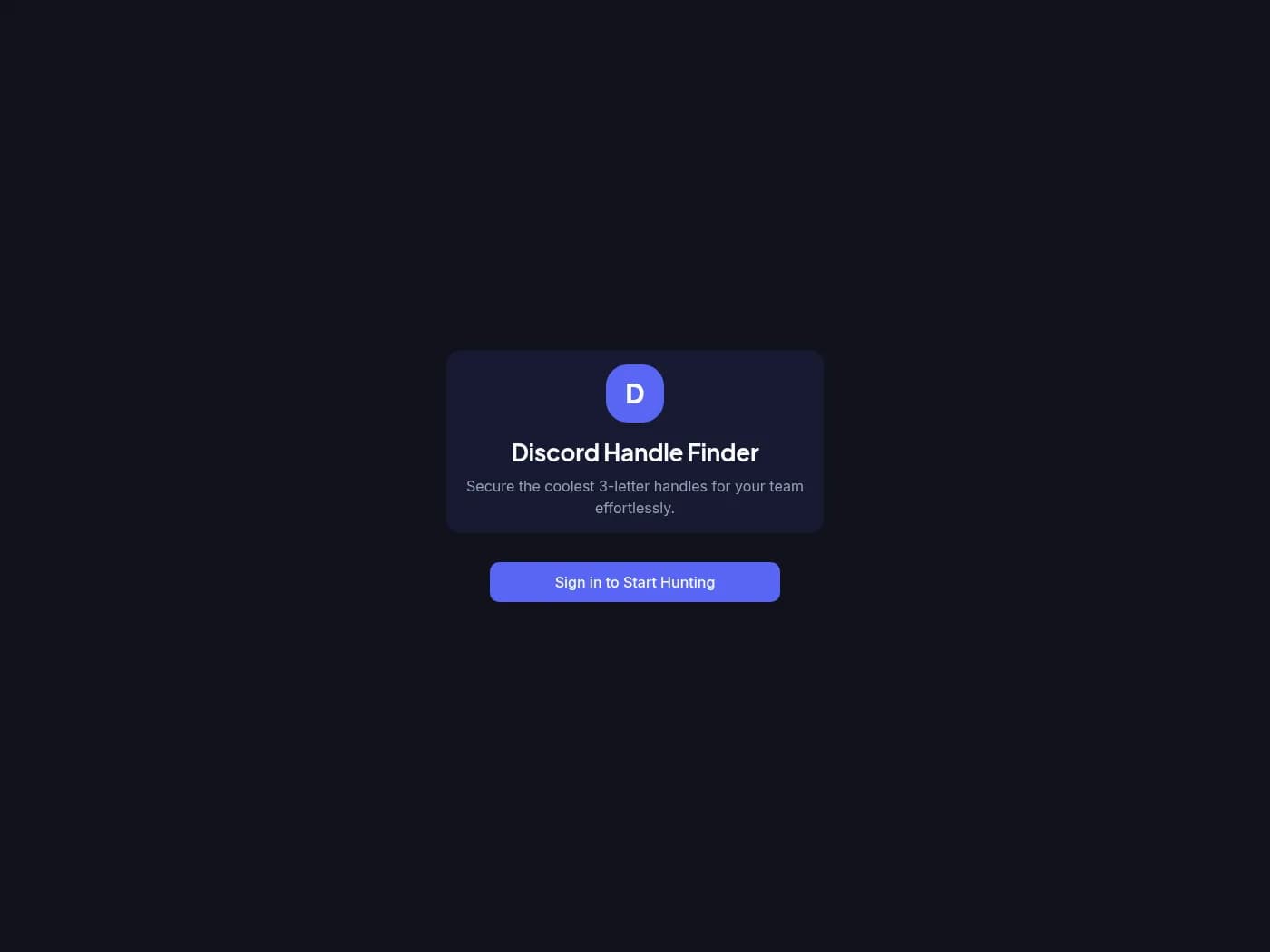 Discord Handle Finder