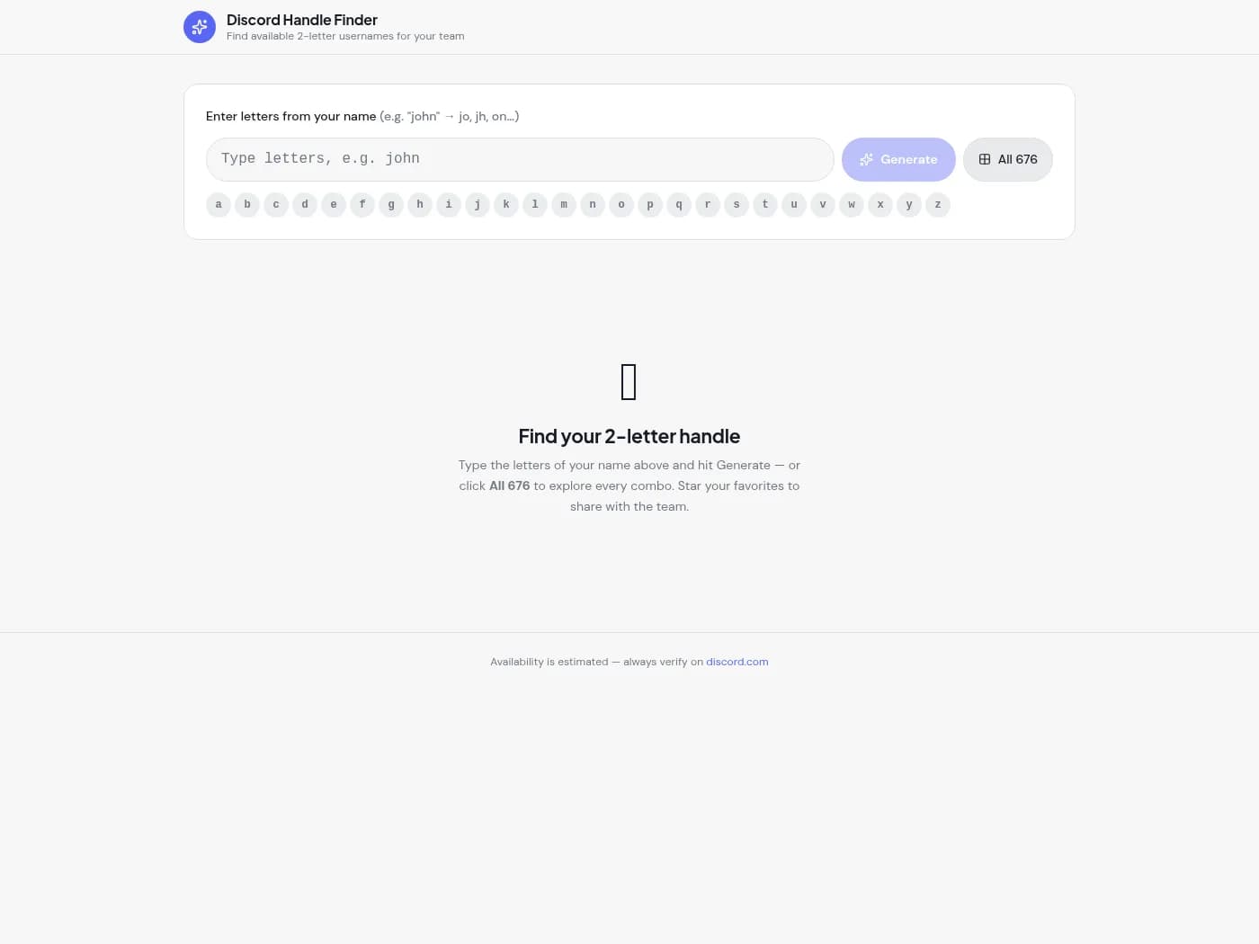 Discord Handle Finder