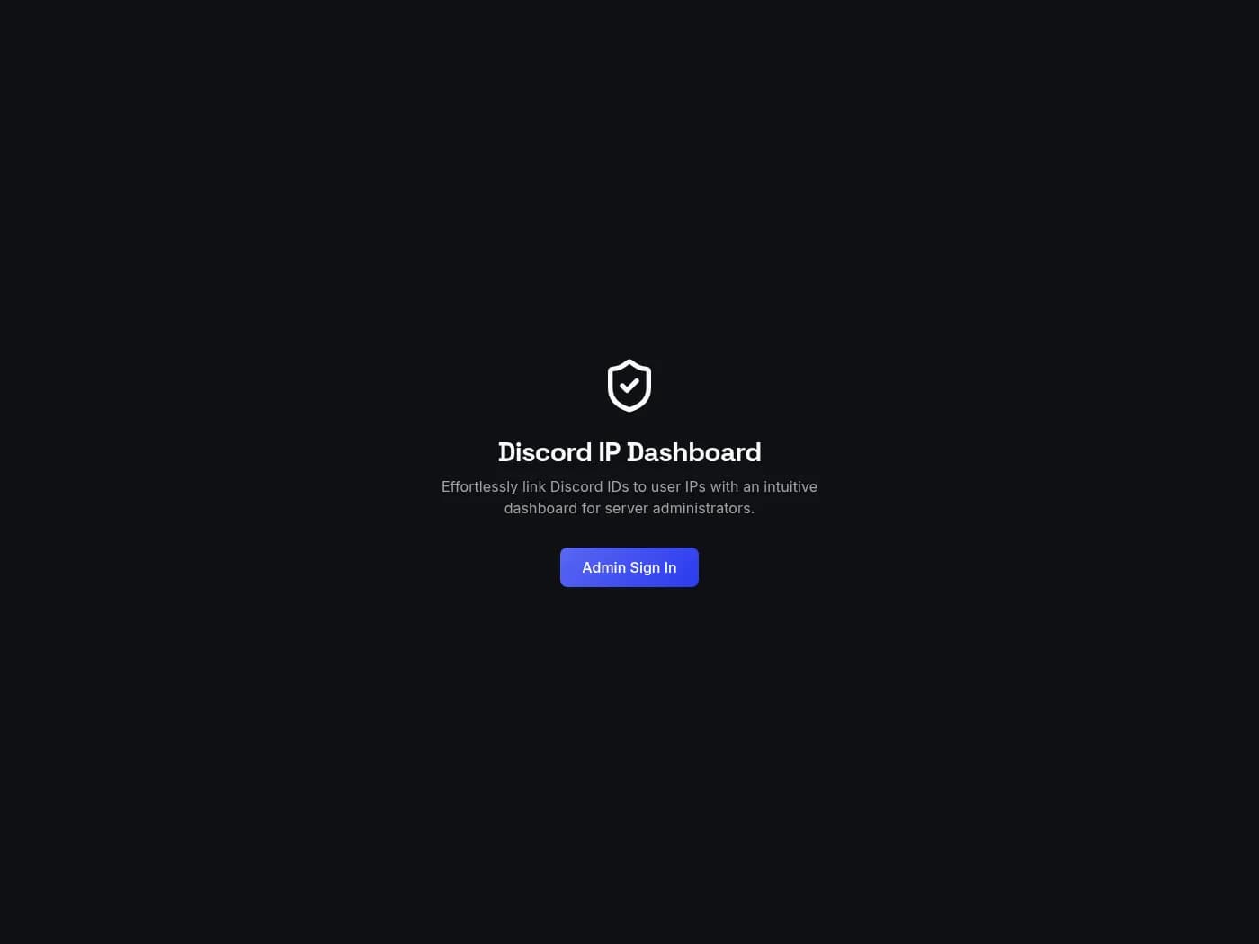 Discord IP Dashboard