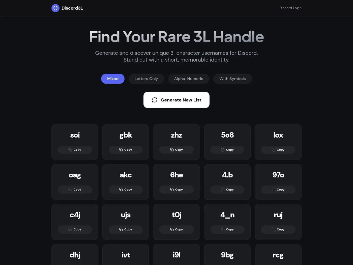 3-Letter Discord Checker