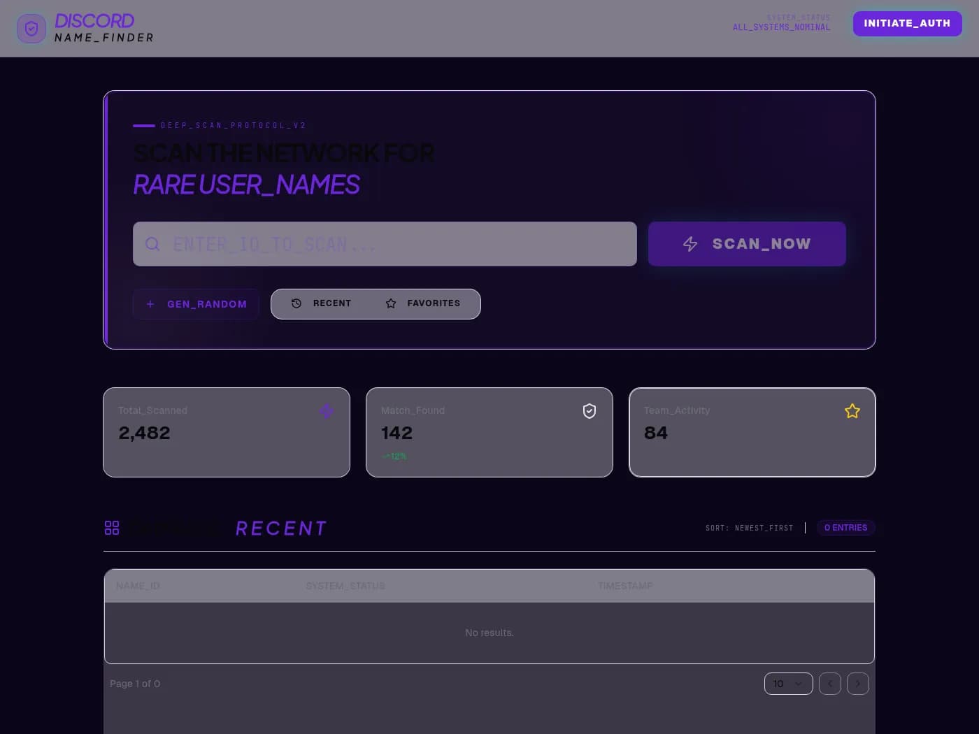 Discord Name Finder
