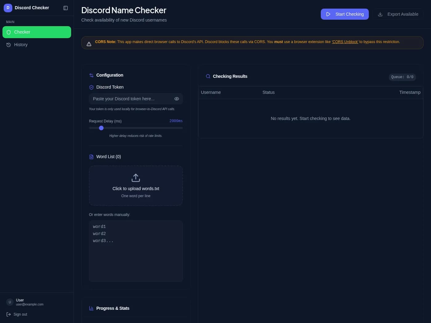 Discord Name Checker