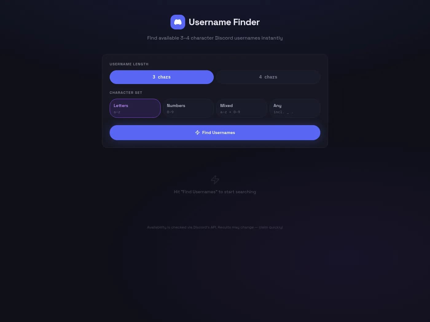 Username Finder Bot