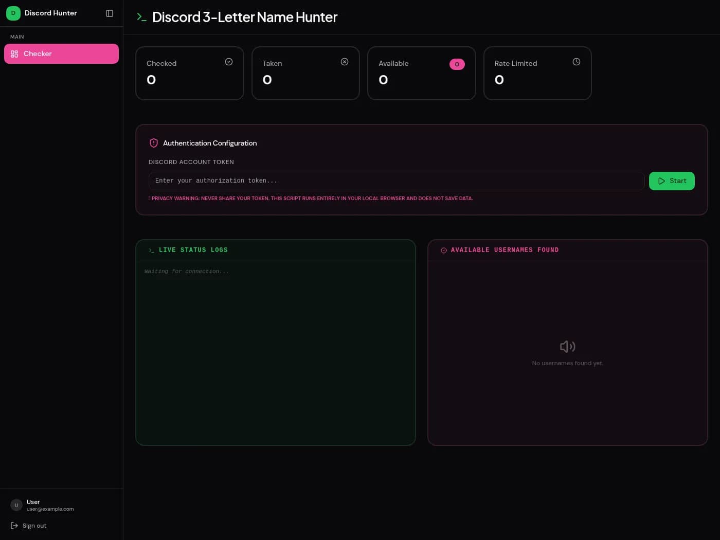 Discord Username Checker