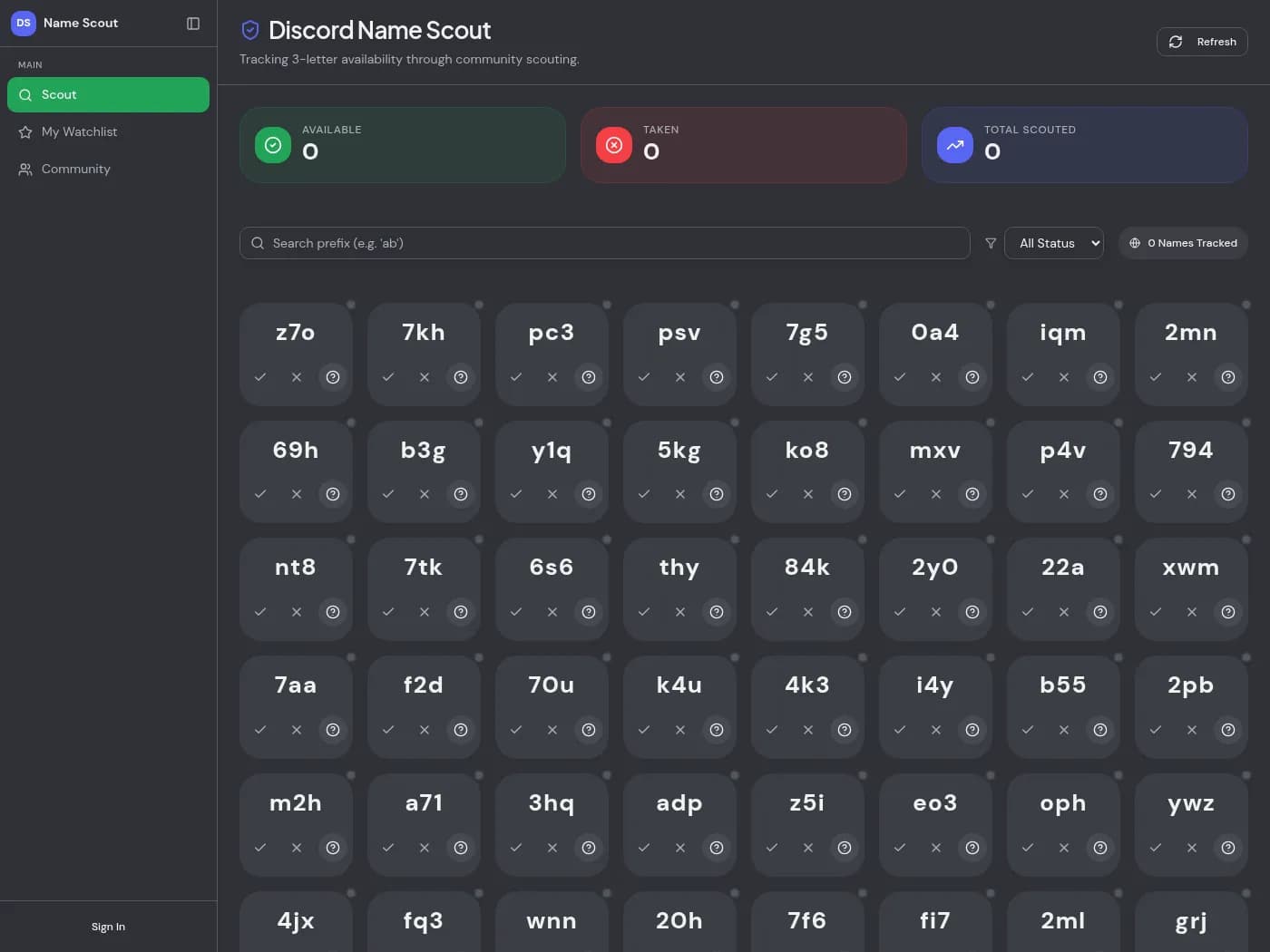 Discord Name Finder