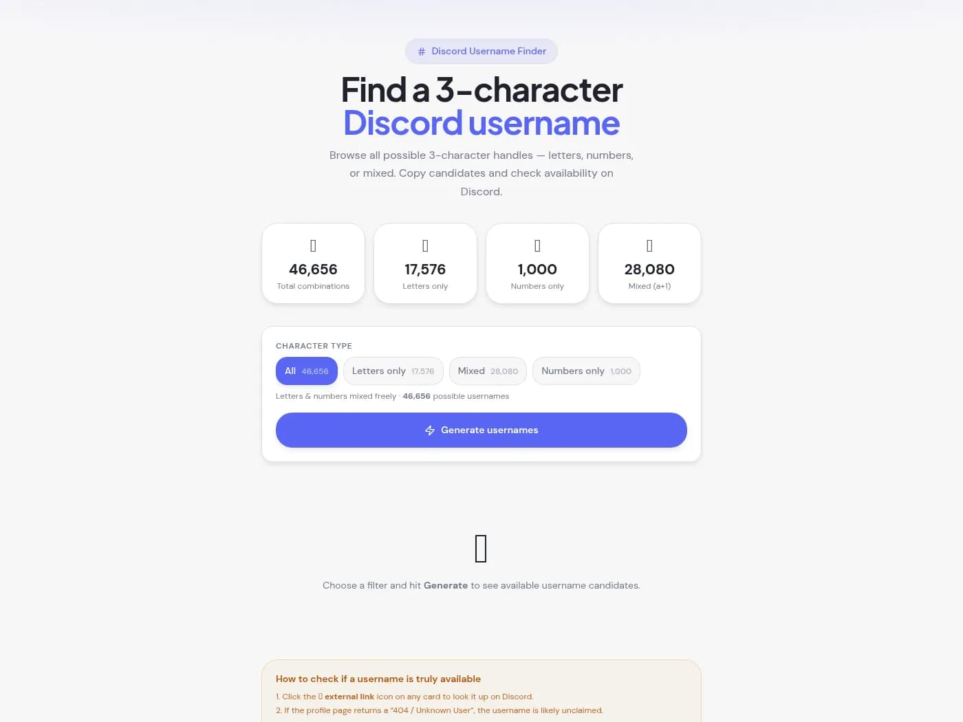 Discord Name Finder