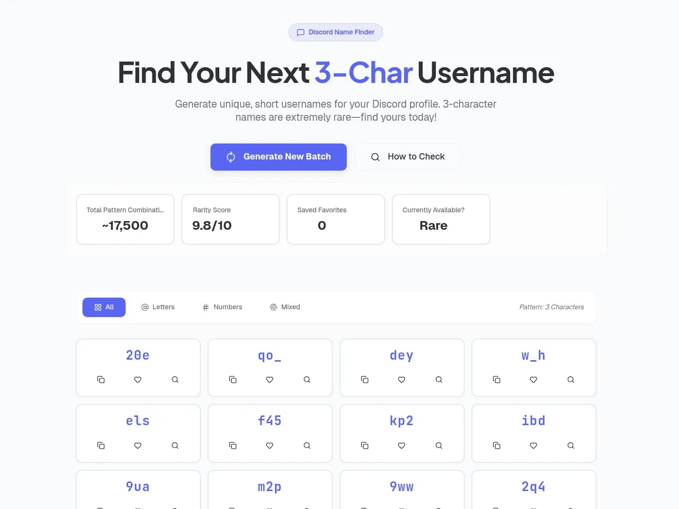Discord Name Finder