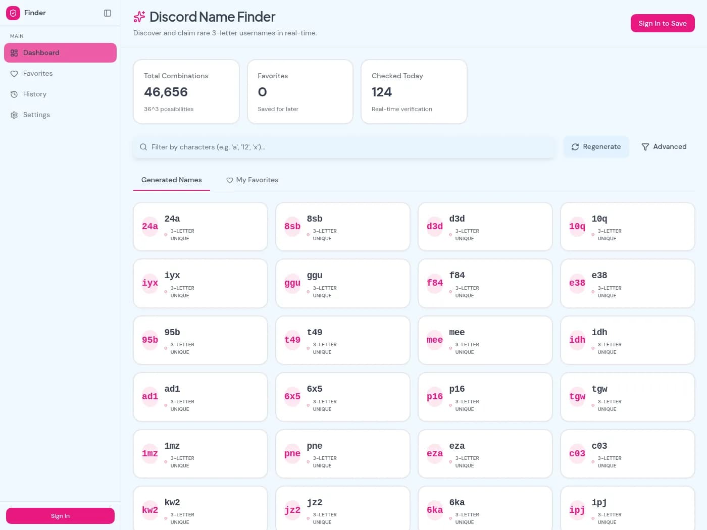 Discord Name Finder
