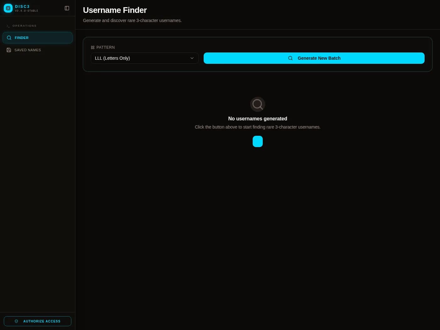 Unique Discord Name Finder
