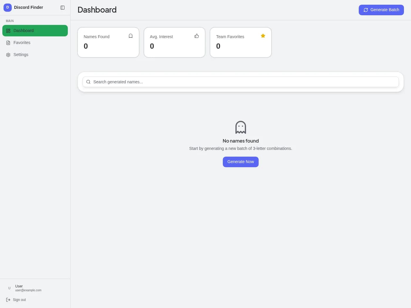 Discord Name Finder