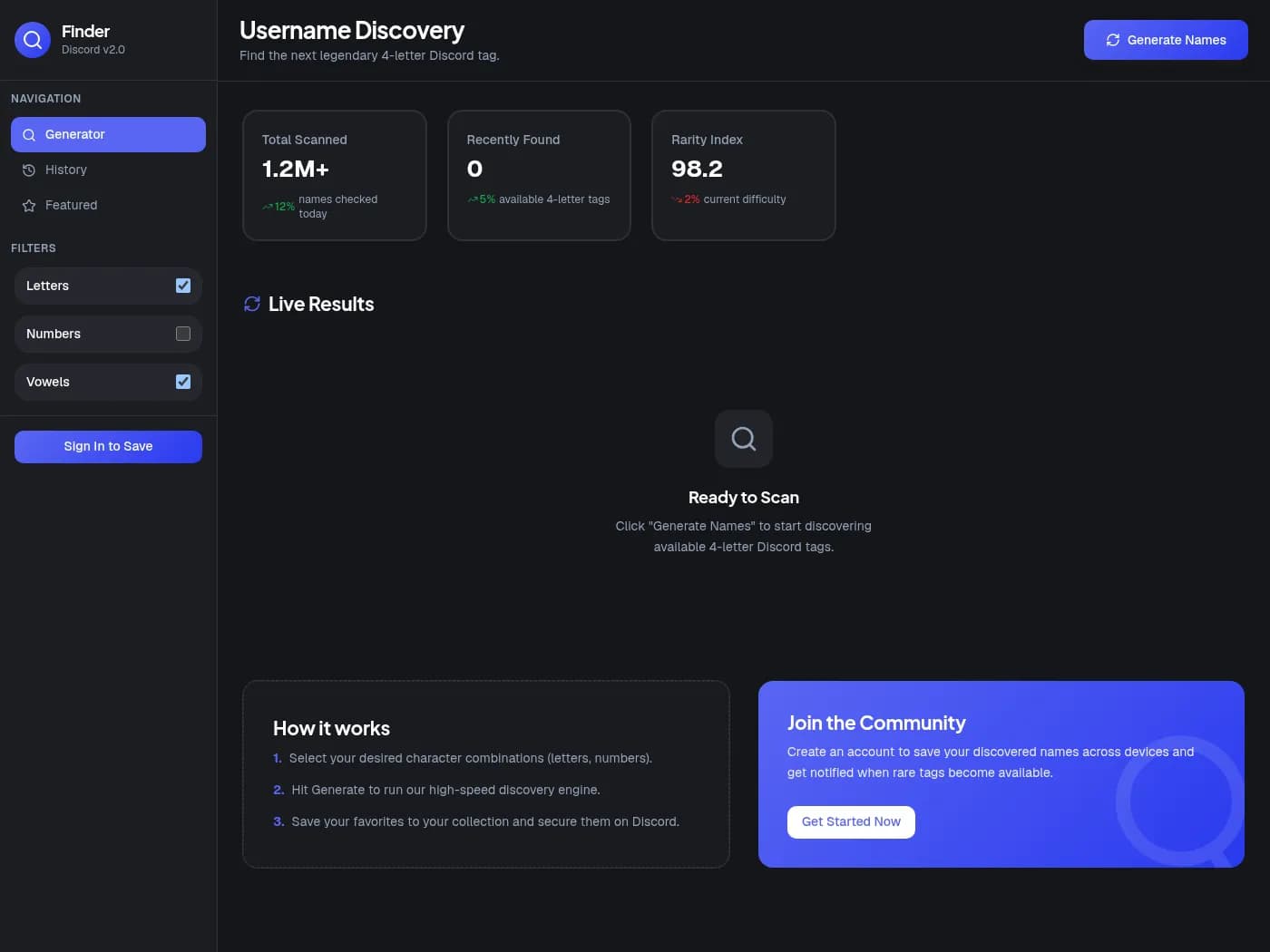 Discord Name Finder