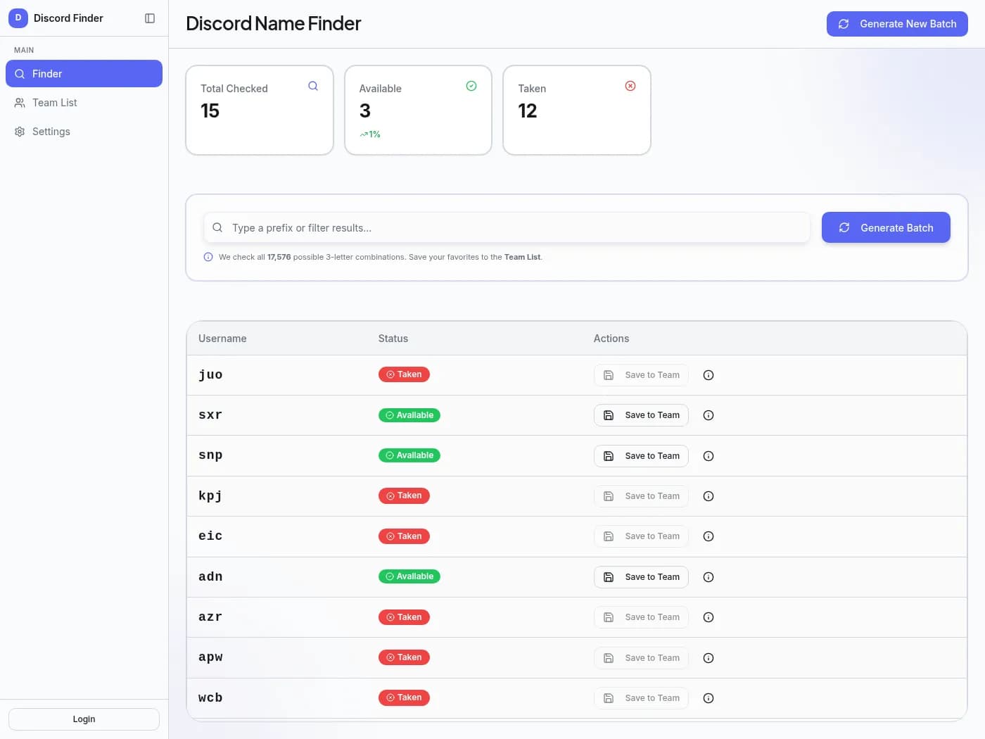 Instant Discord Name Finder