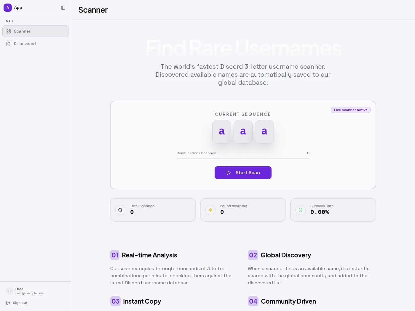 Discord 3-Letter Finder