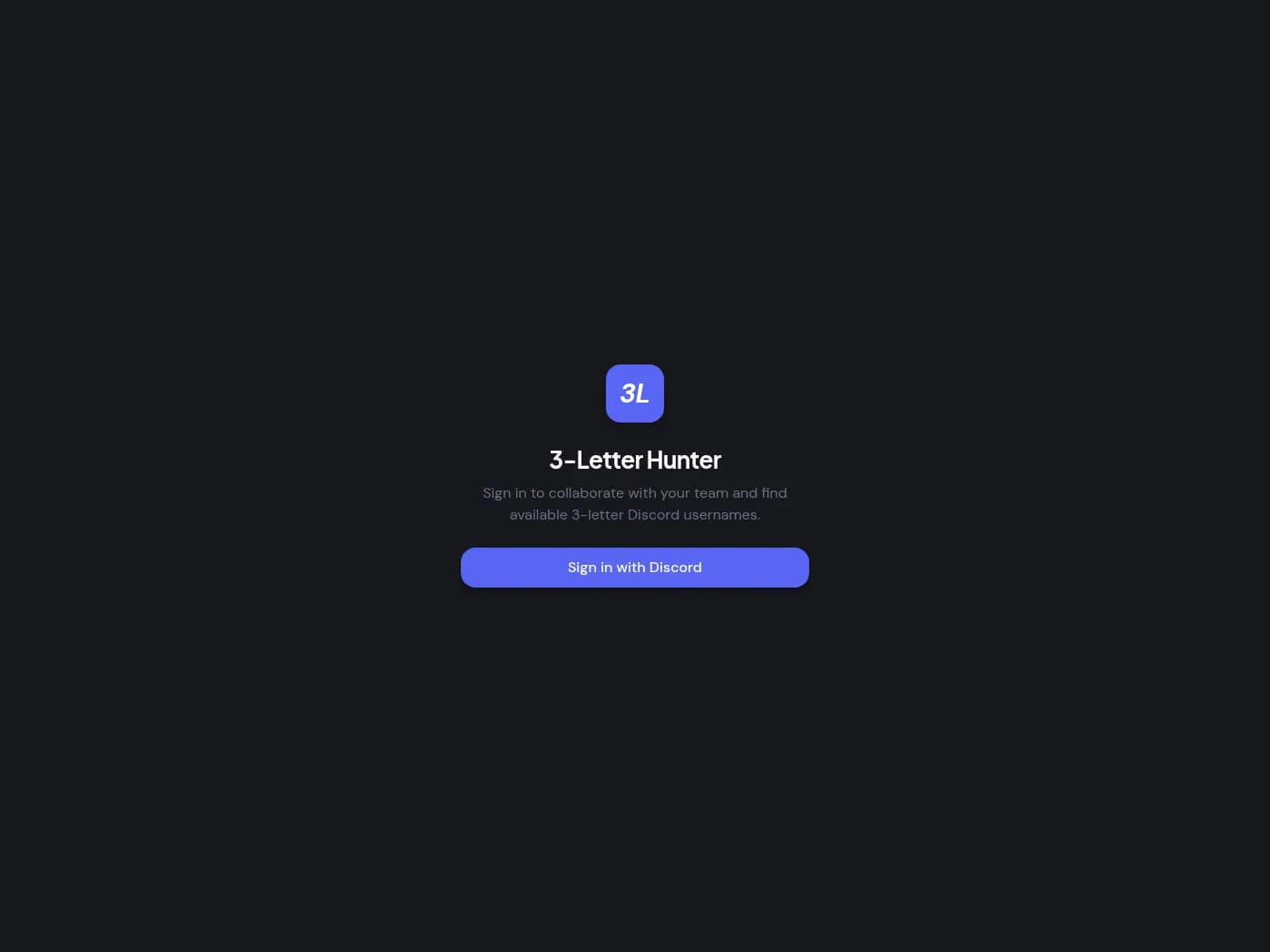 Discord 3-Letter Finder