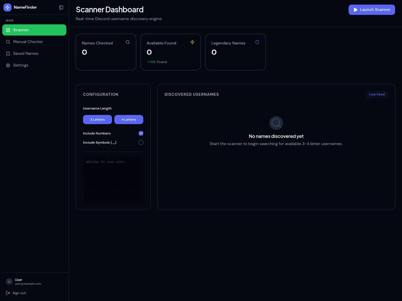 Discord Name Finder