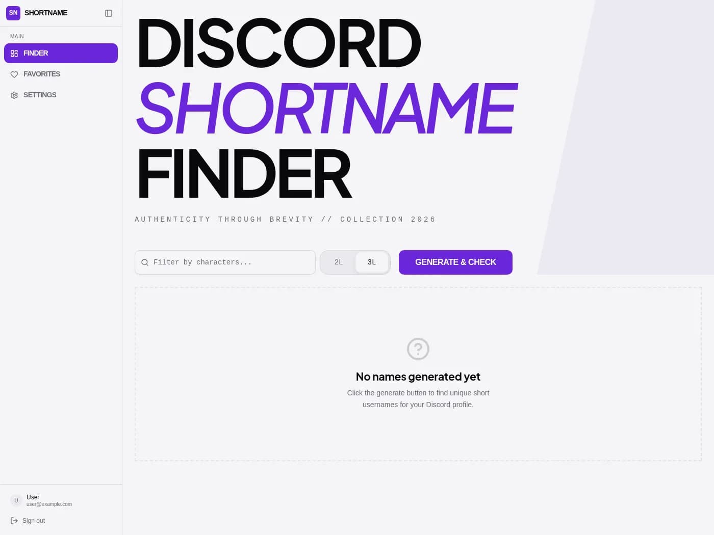 Discord ShortName Finder