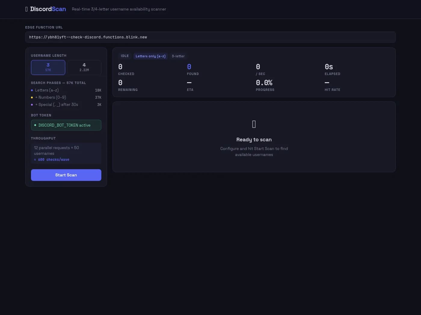 Discord Username Scanner