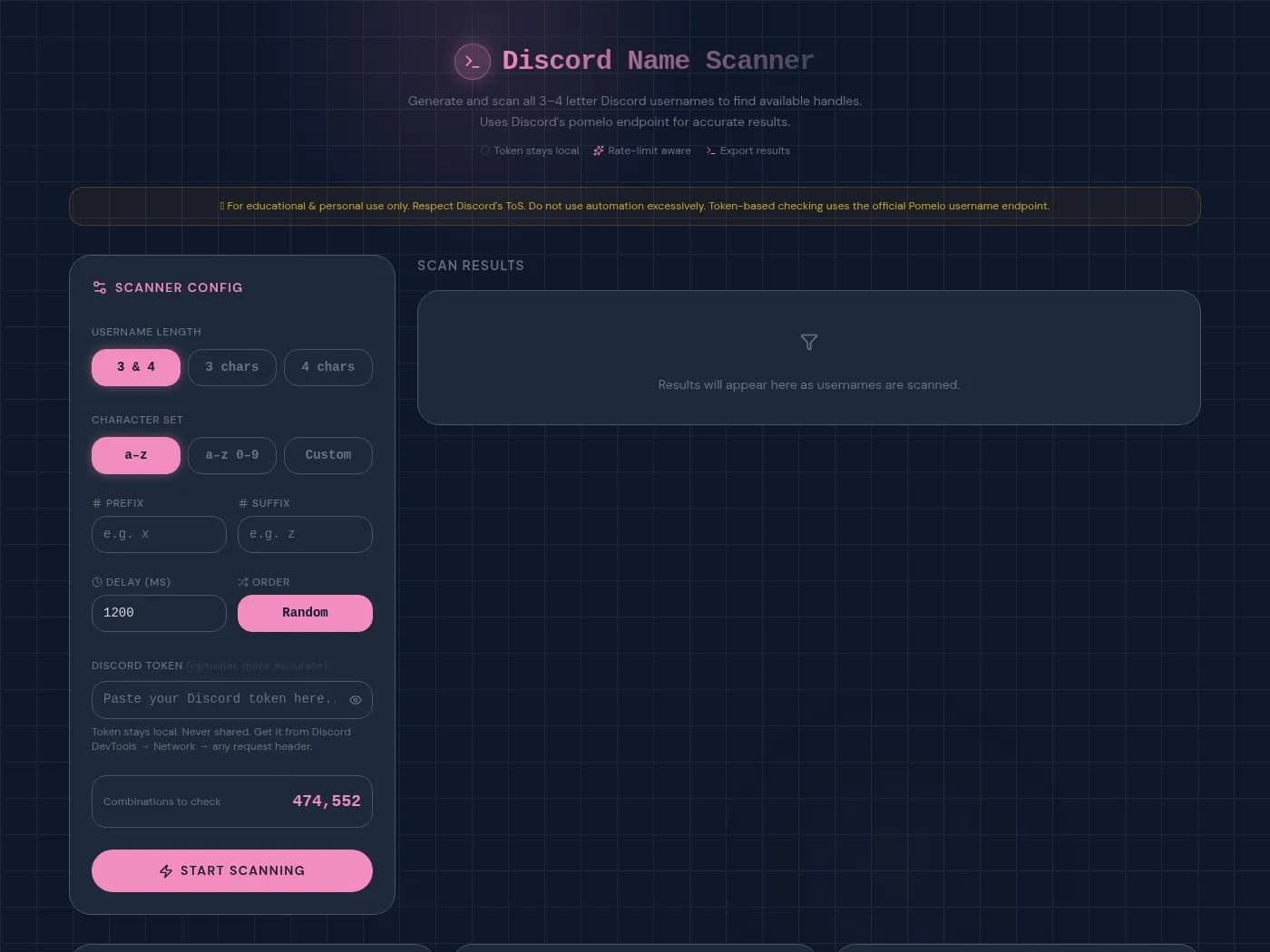 Discord Name Scanner