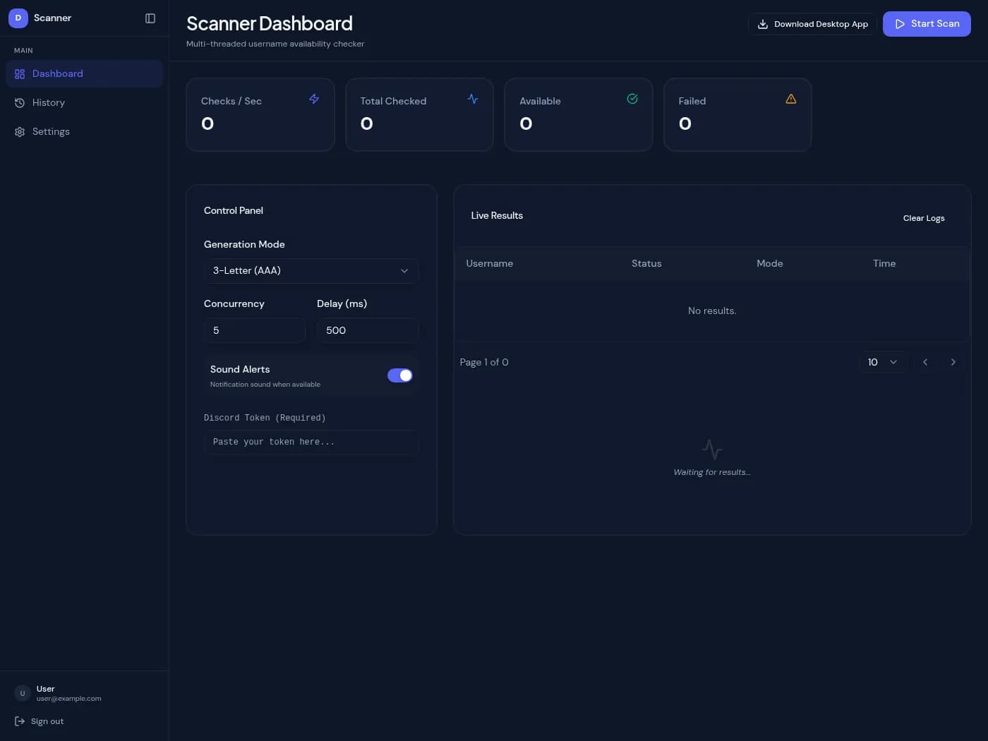 Discord Name Scanner