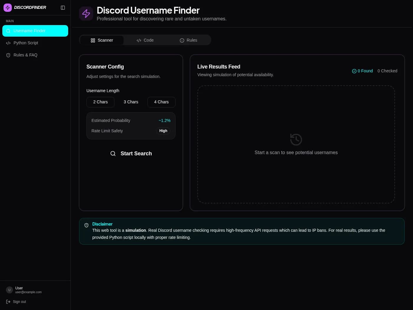 Discord Username Finder