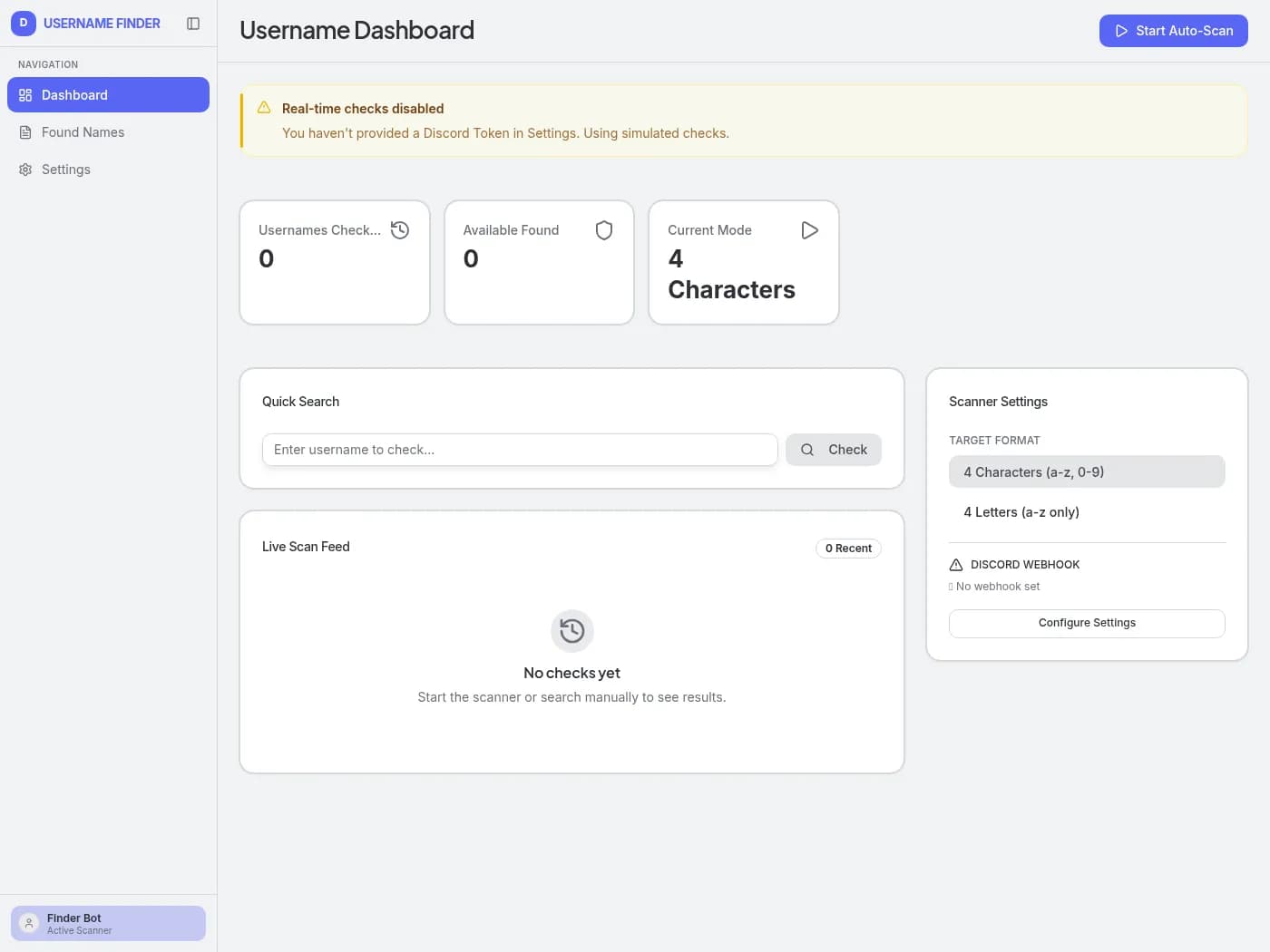 Discord Username Finder