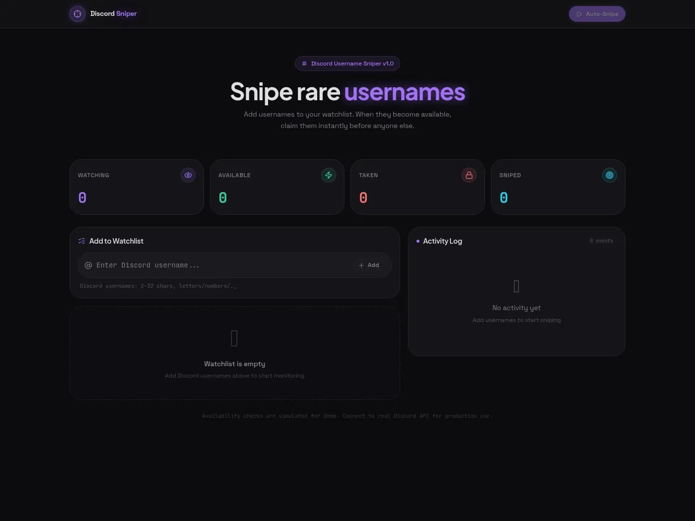 Discord Username Sniper