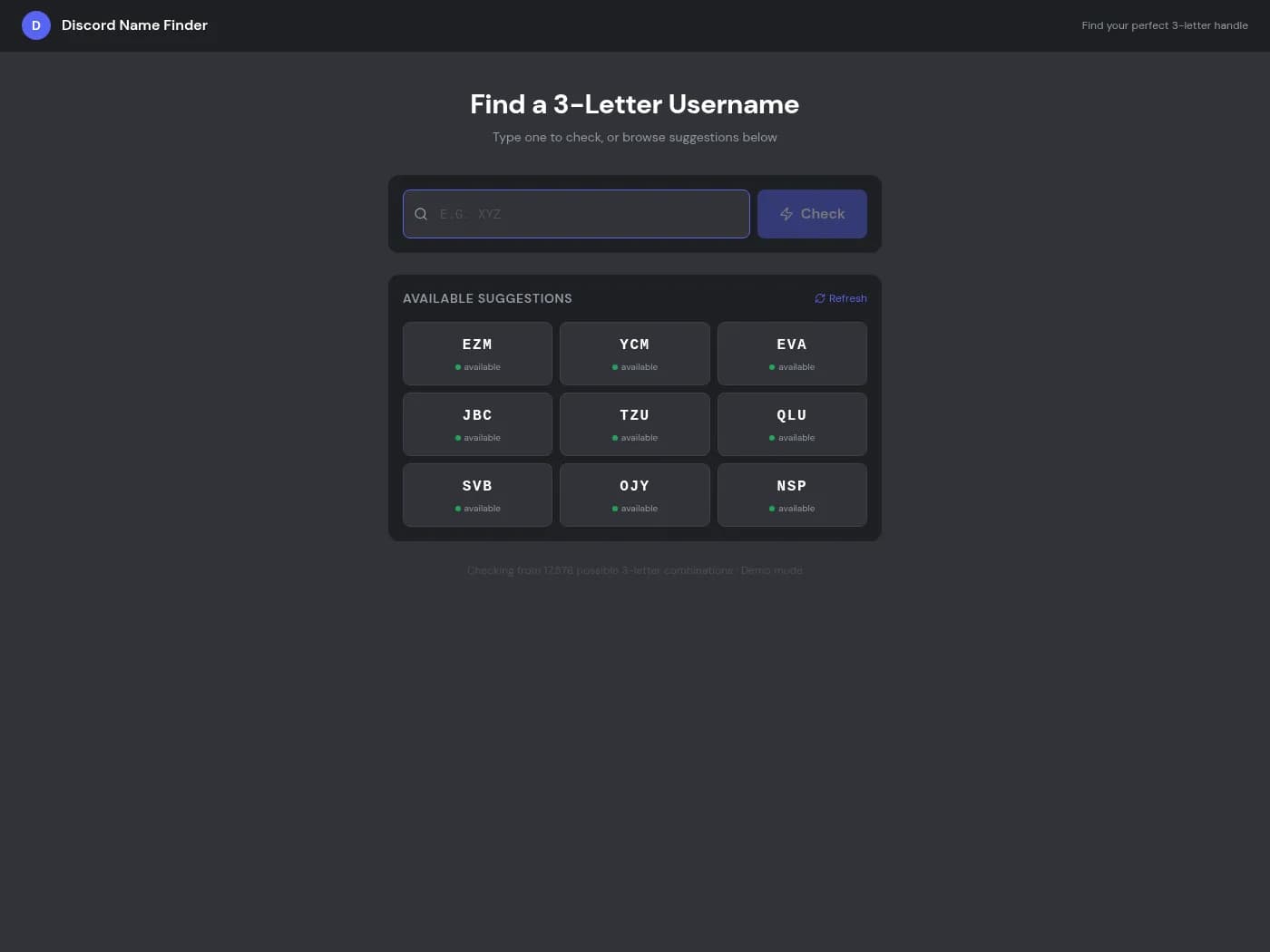 Discord Name Finder