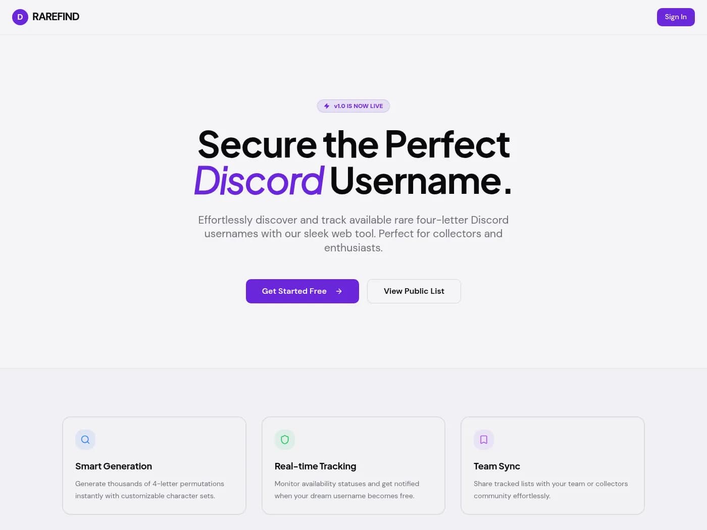 Rare Discord Name Finder