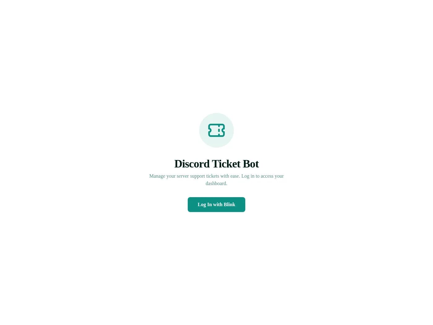 Discord Ticket Bot