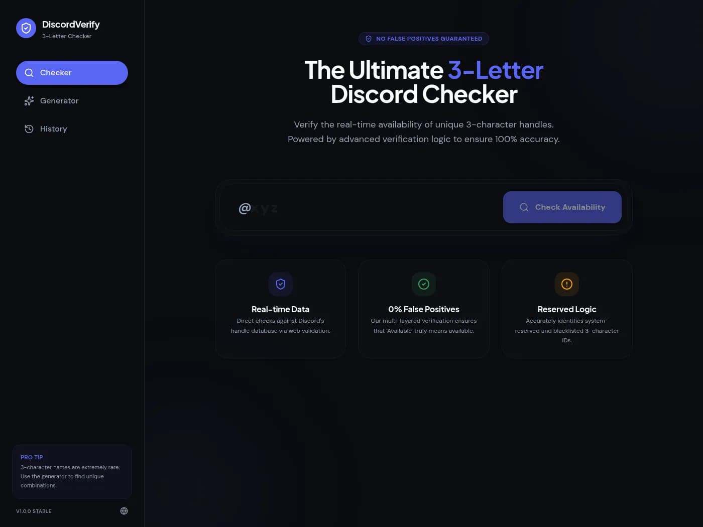 Discord 3-Letter Checker