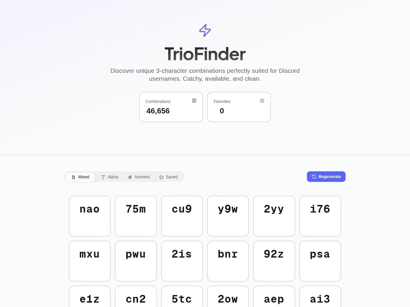 Discord Username Trio Finder