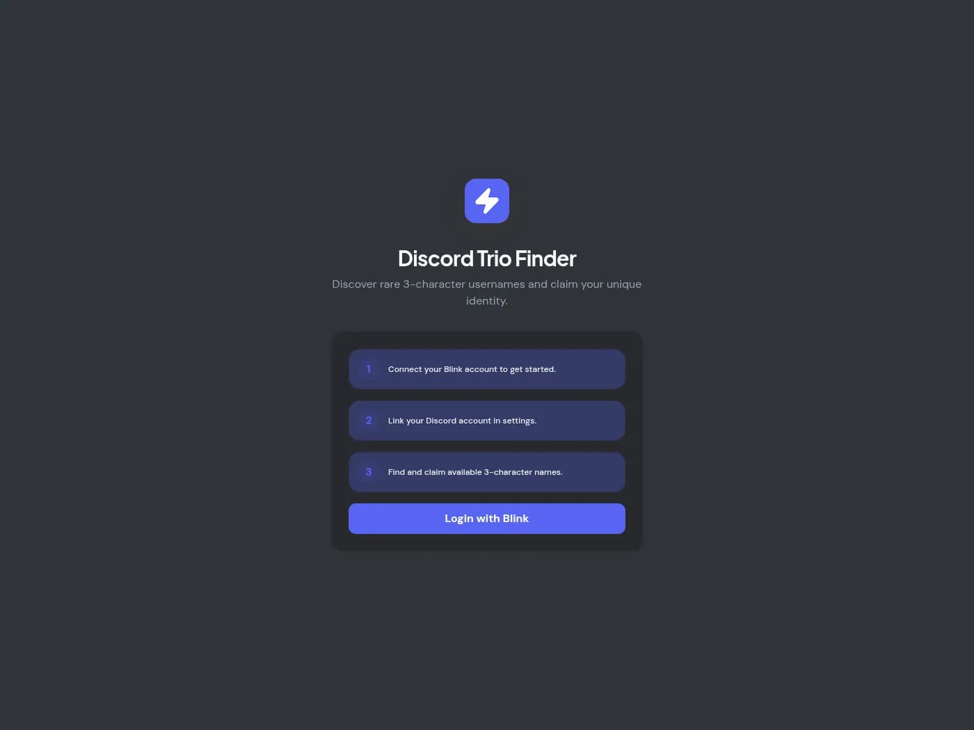 Discord Trio Finder