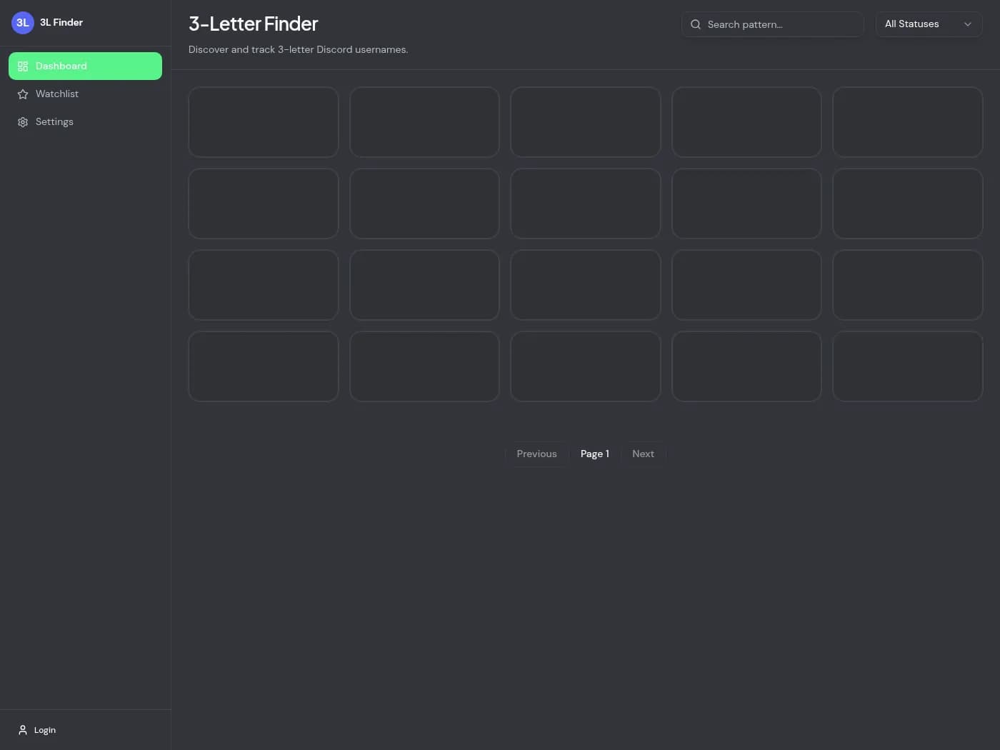 Discord 3-Letter Finder