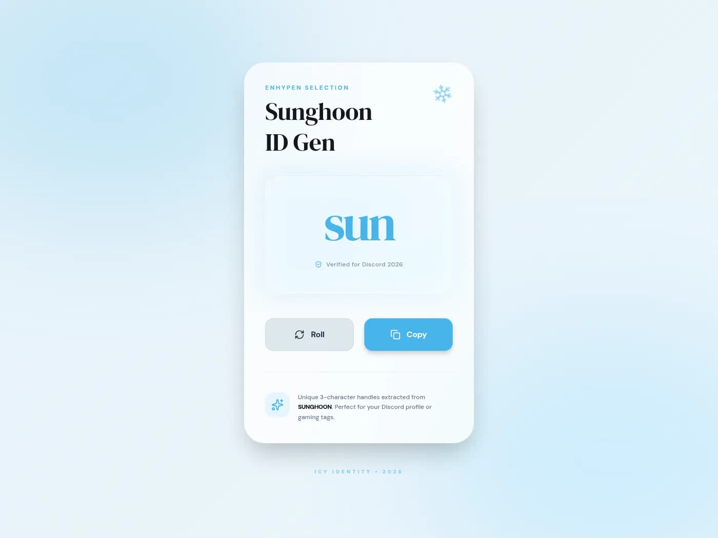Sunghoon Username Gen