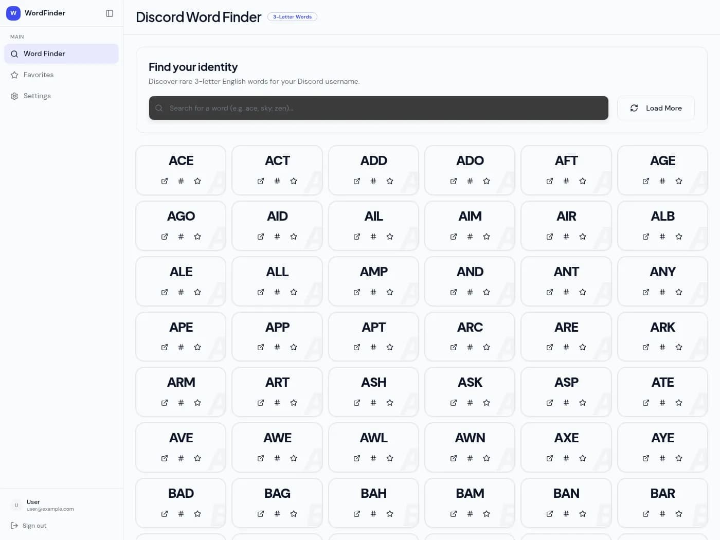 WordUsername Finder