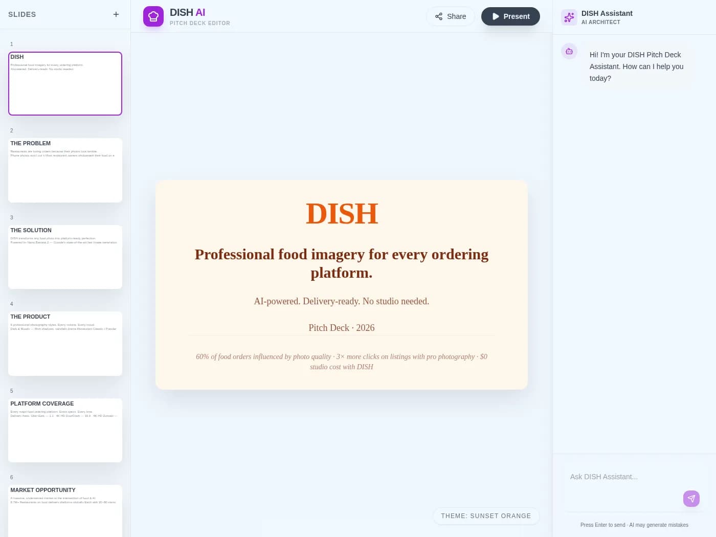 DISH AI Food Photos
