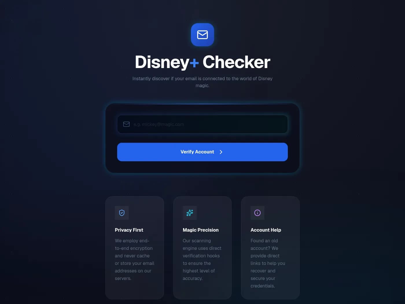 Disney+ Email Checker