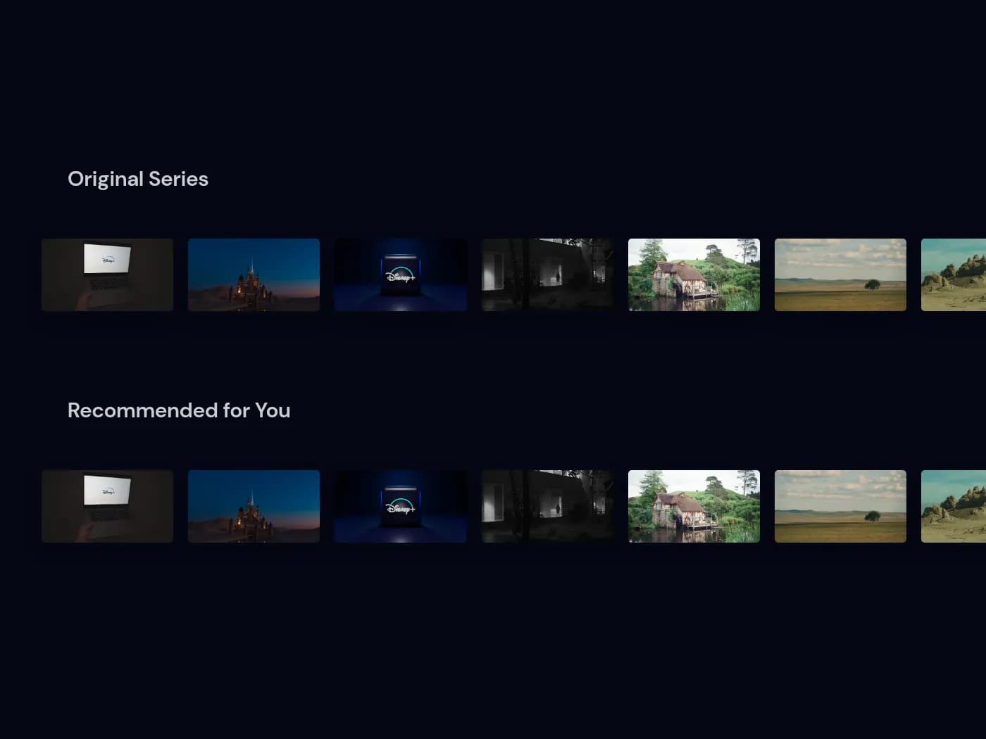 Disney+ Style Image Slider