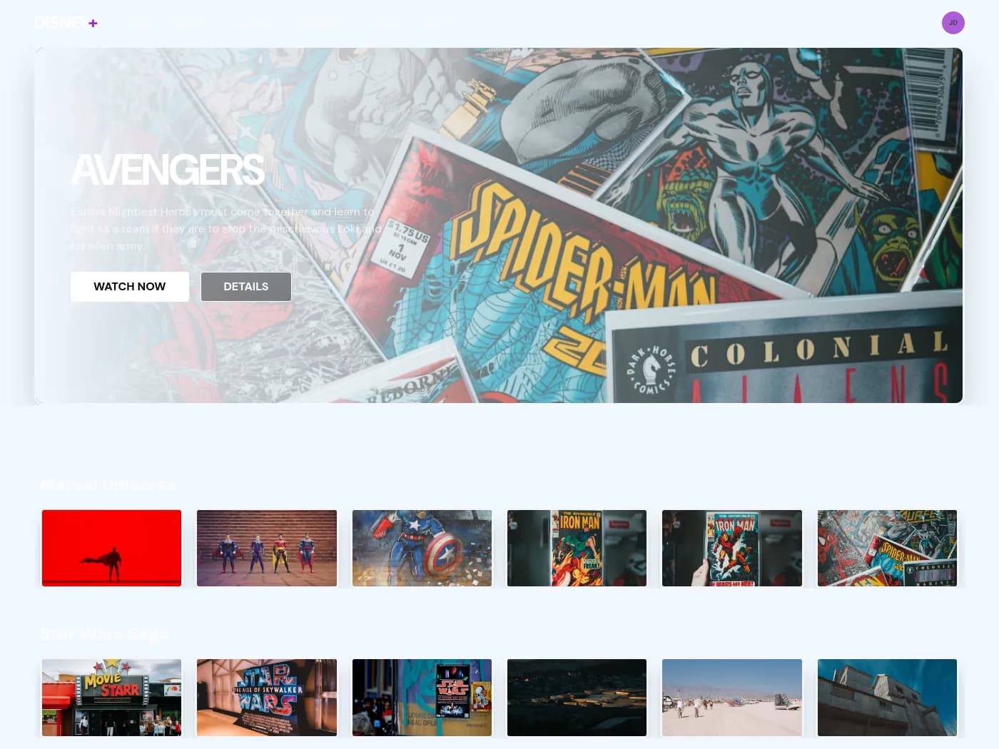 Disney+ Style Slider