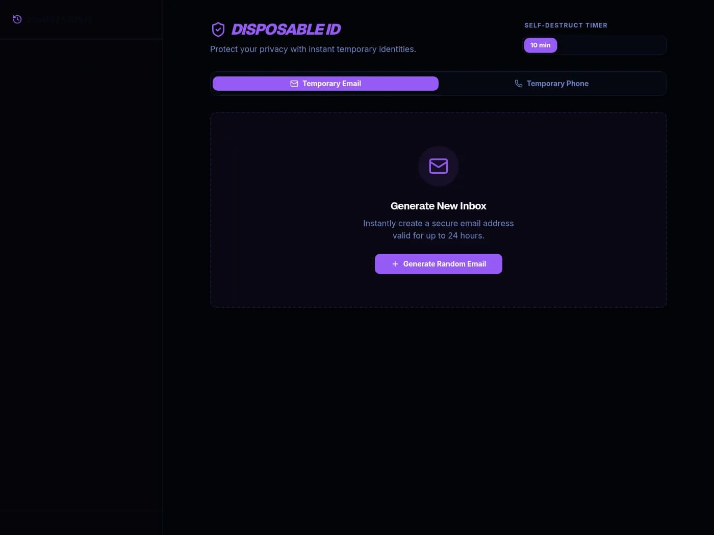 Disposable Identity Hub