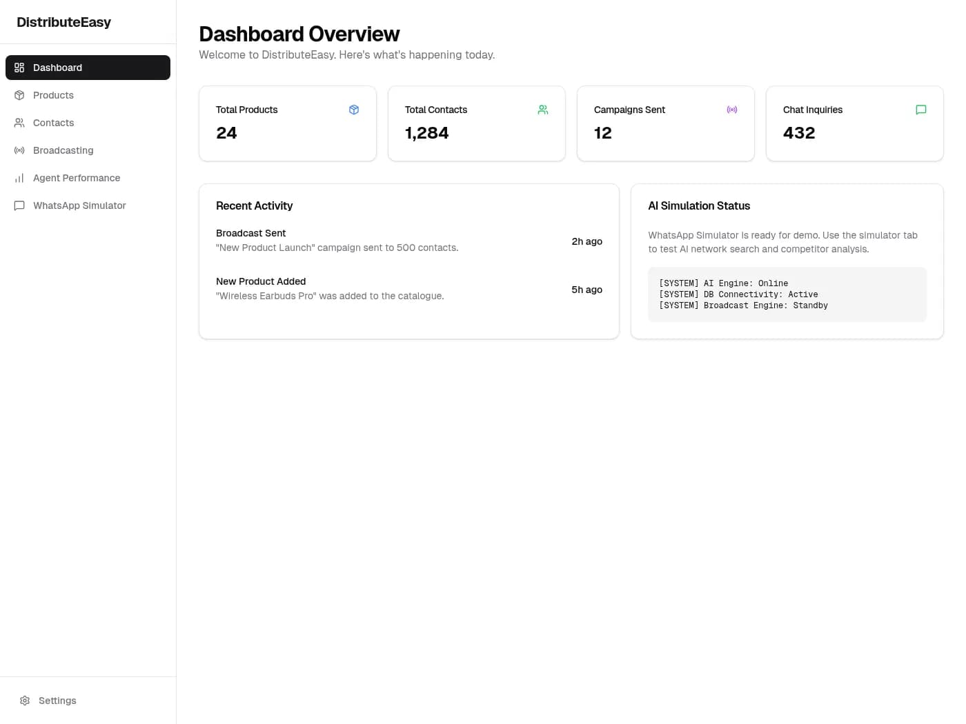 DistributeEasy Chat Demo