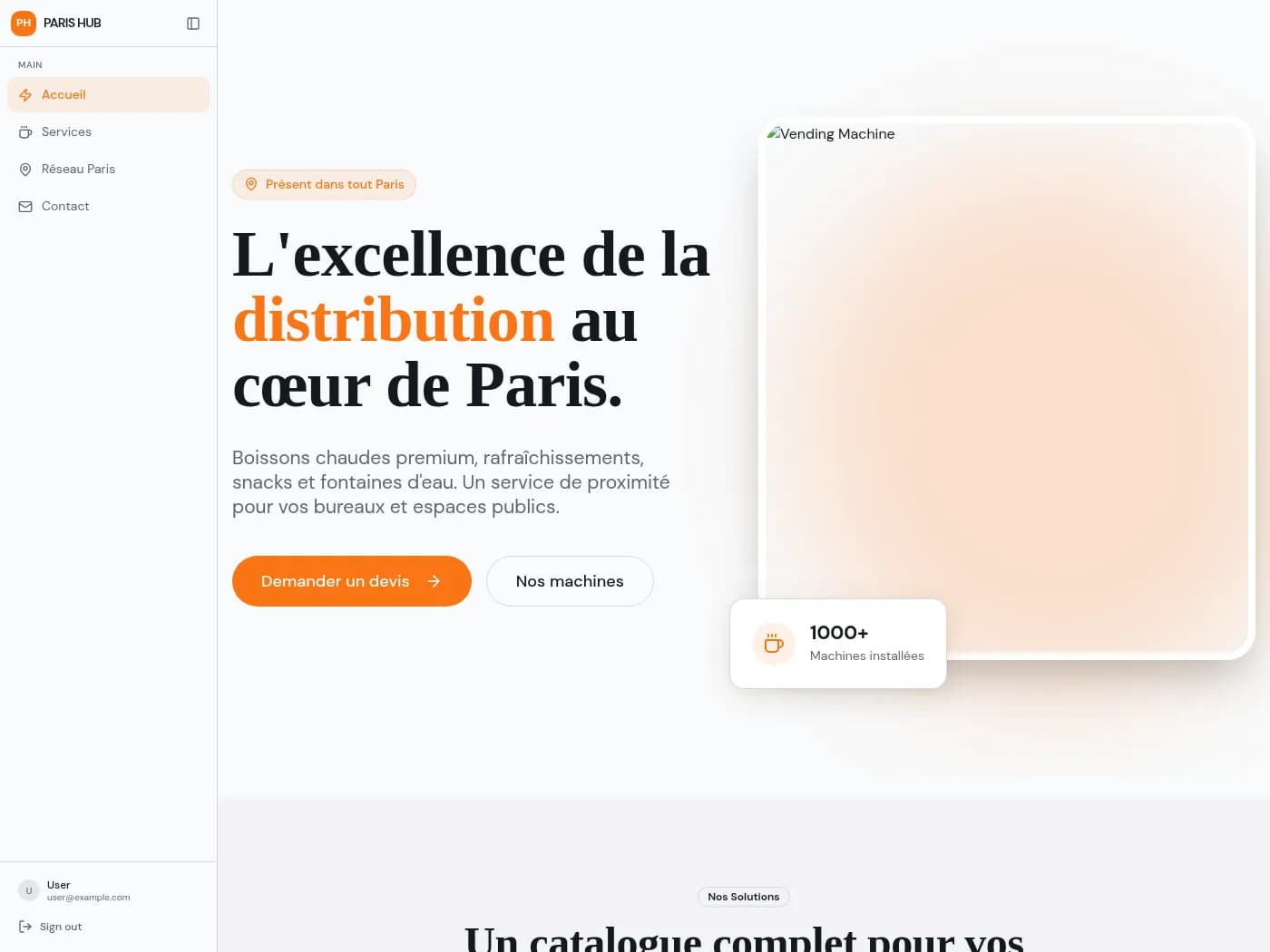 Distributeur Paris Hub