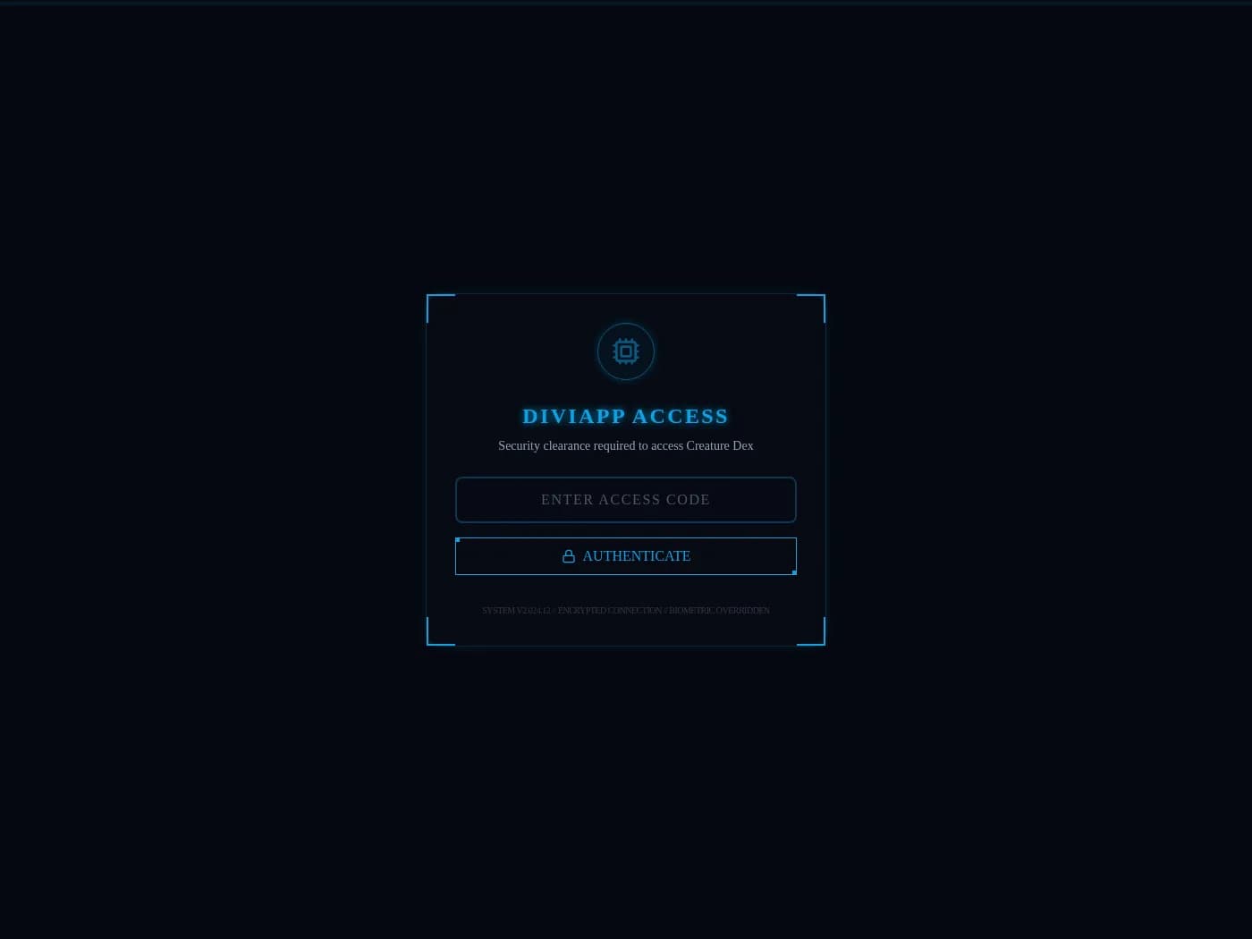 DiviApp Creature Dex