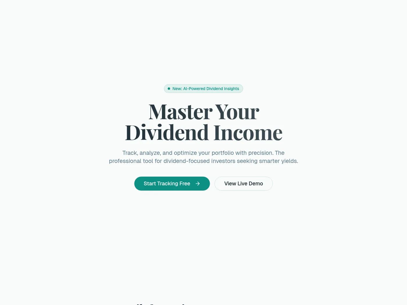Dividend Focus App